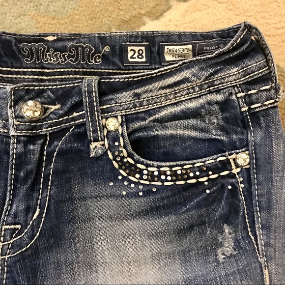 Miss Me | Jeans | Miss Me Rhinestone Flared Denim Jeans | Poshmark
